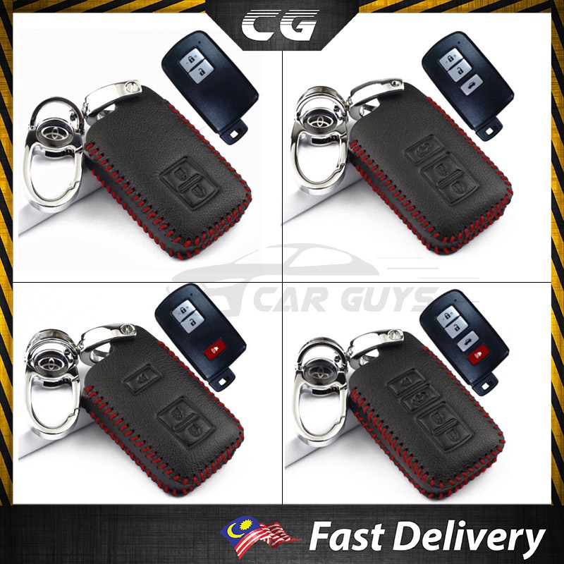 CarGuys Toyota Altis Camry Harrier Wish Smart Key Leather Key Cover ...