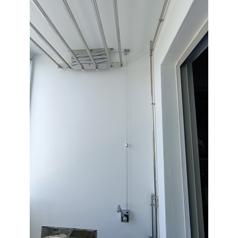 OIKIA - Winch-Lift - Manual Winch System Ceiling Rack / Clothes Drying ...