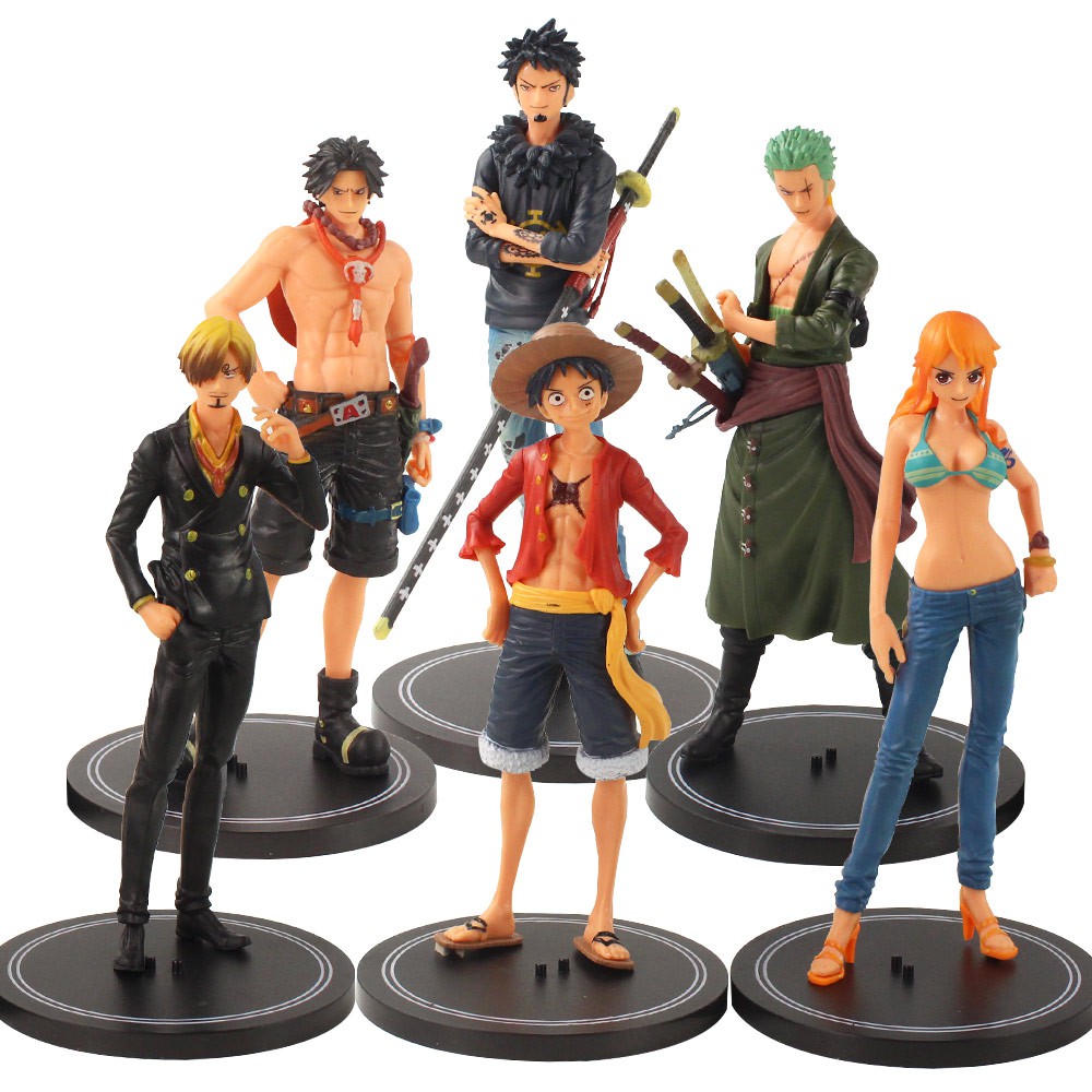 6Pcs/Set One Piece Monkey D Luffy Roronoa Zoro Nami Vinsmoke Sanji ...