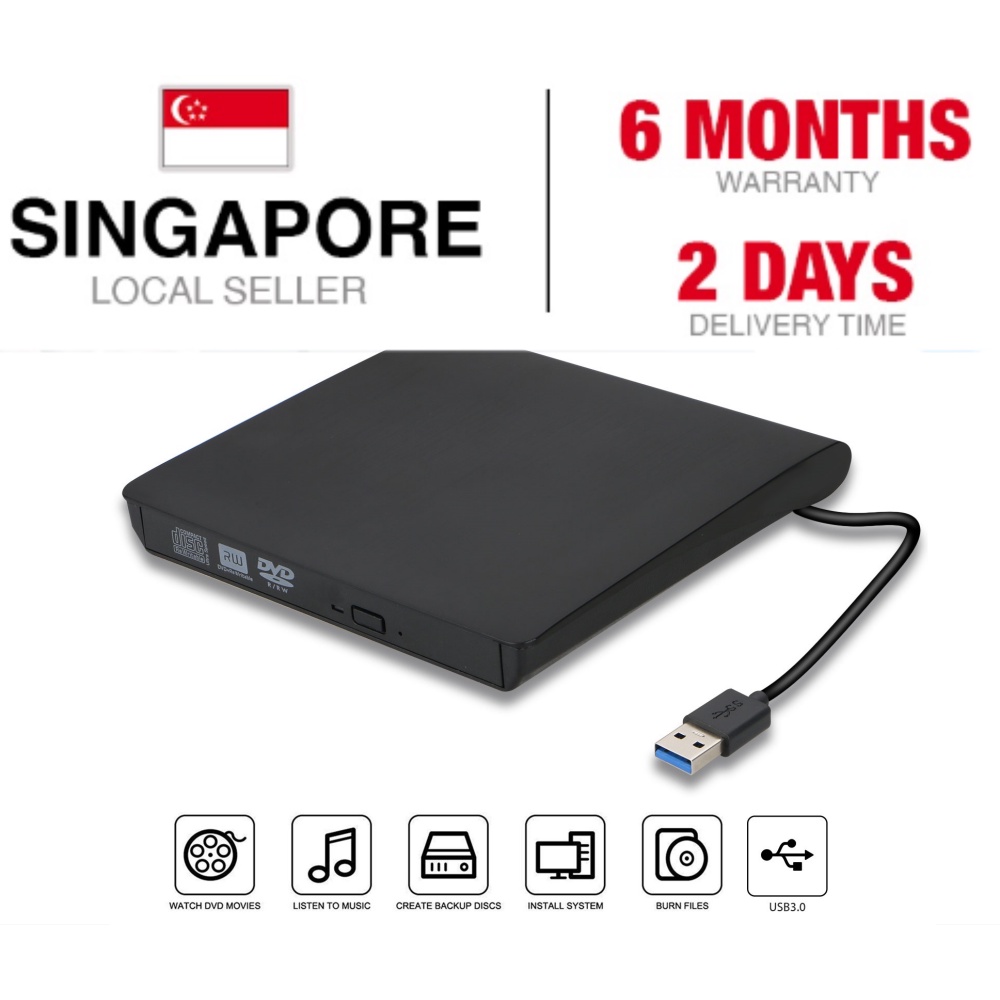 SG STOCK Portable External DVD/CD RW Drive Burner/Reader/Writer Driver ...