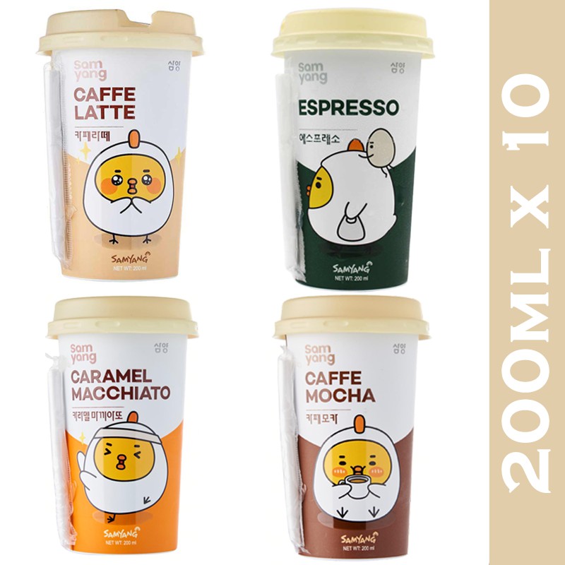 Samyang Coffee Cup (4 Flavors) 200ml x 10 cups | Shopee Singapore