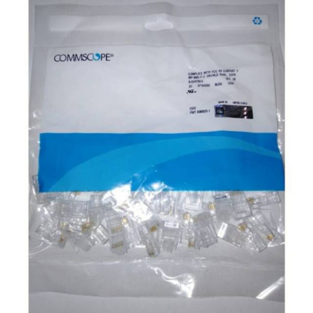 RJ45 Commscope CAT5 Connector (50 pcs) | Shopee Singapore