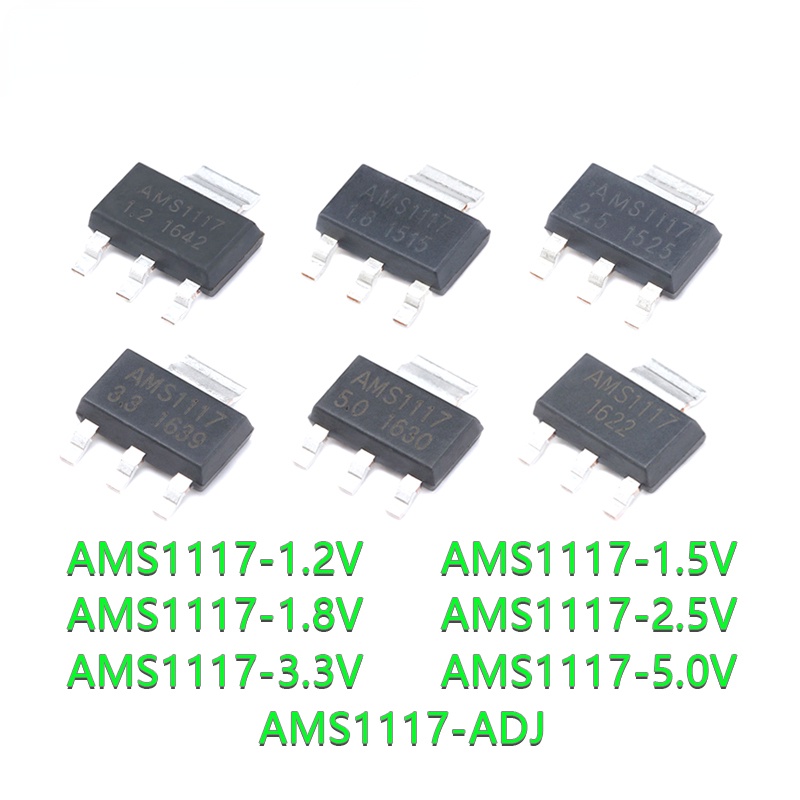 [50 Pcs] AMS1117 Series AMS1117-3.3V AMS1117-ADJ AMS1117-1.8V AMS1117-1.2V Ams117-5.0V AMS1117-2 ...