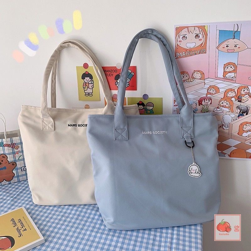 【Zipper + Inner Pocket】Korean Large Capacity Shopping Bag Ins ...