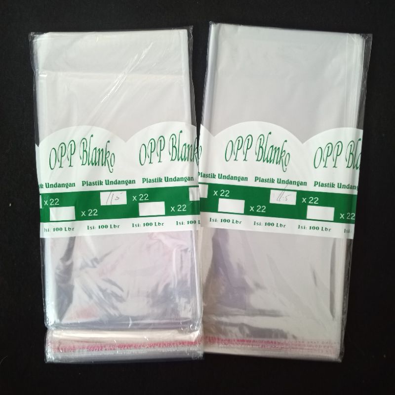 Plastic Invitation/OPP Blank 11,5 x 22 cm (Contains 100 sheets ...