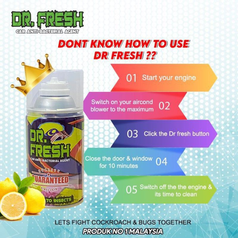 Medicine LIPAS Dr Fresh LEMON Fragrance For Home And Train | Shopee ...