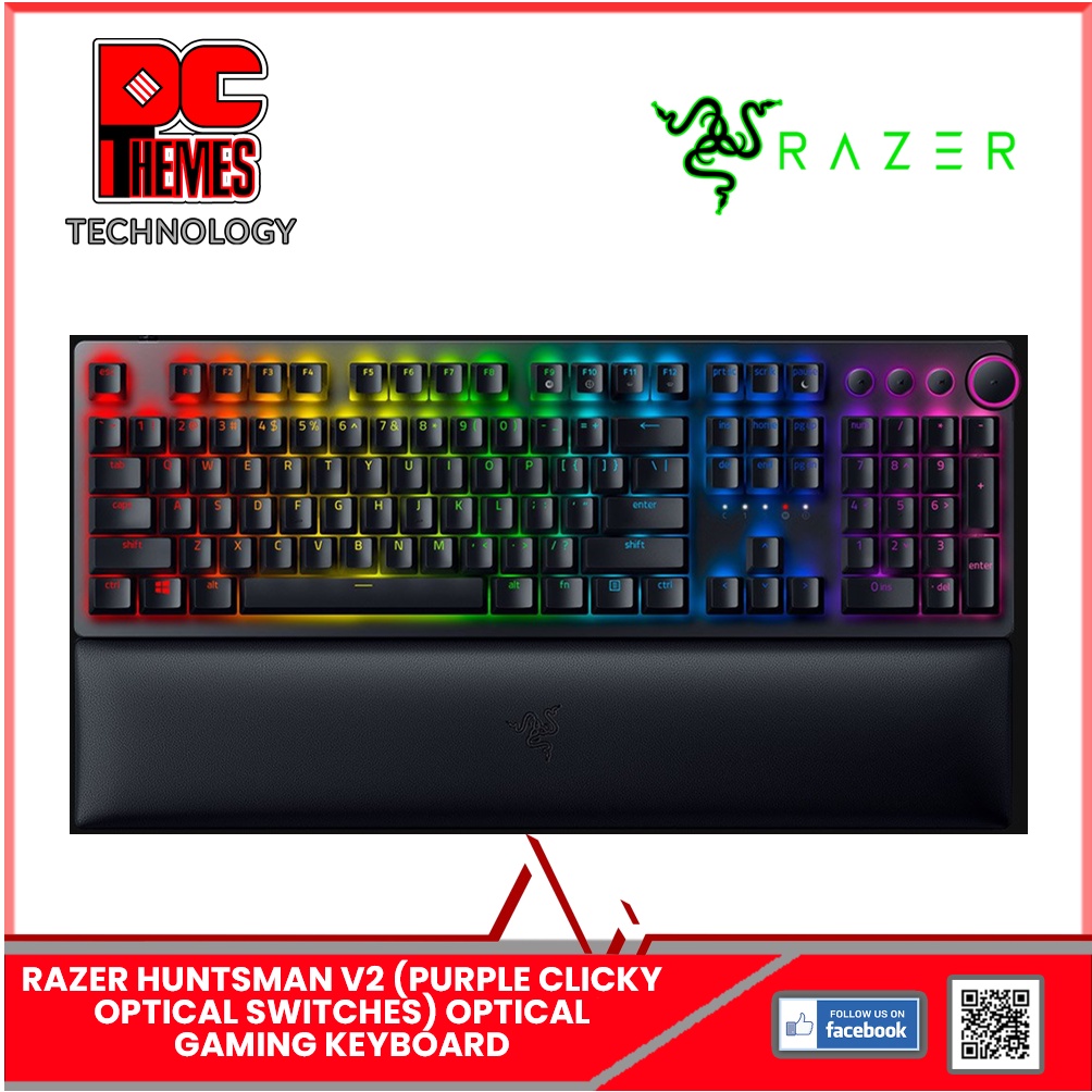 RAZER HUNTSMAN V2 (PURPLE OR RED SWITCH) OPTICAL GAMING KEYBOARD ...