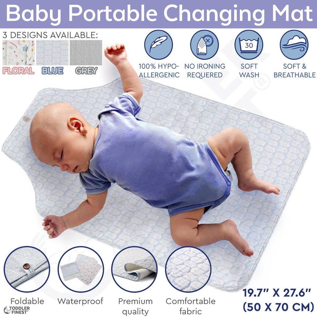 Foldable Baby Waterproof Diaper Changing Mat - Portable Washable Bed ...