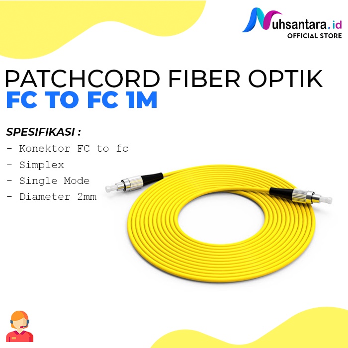 Patchcord FC to FC 1m Fiber Optic Cable Single Mode Patch Cord 1meter ...