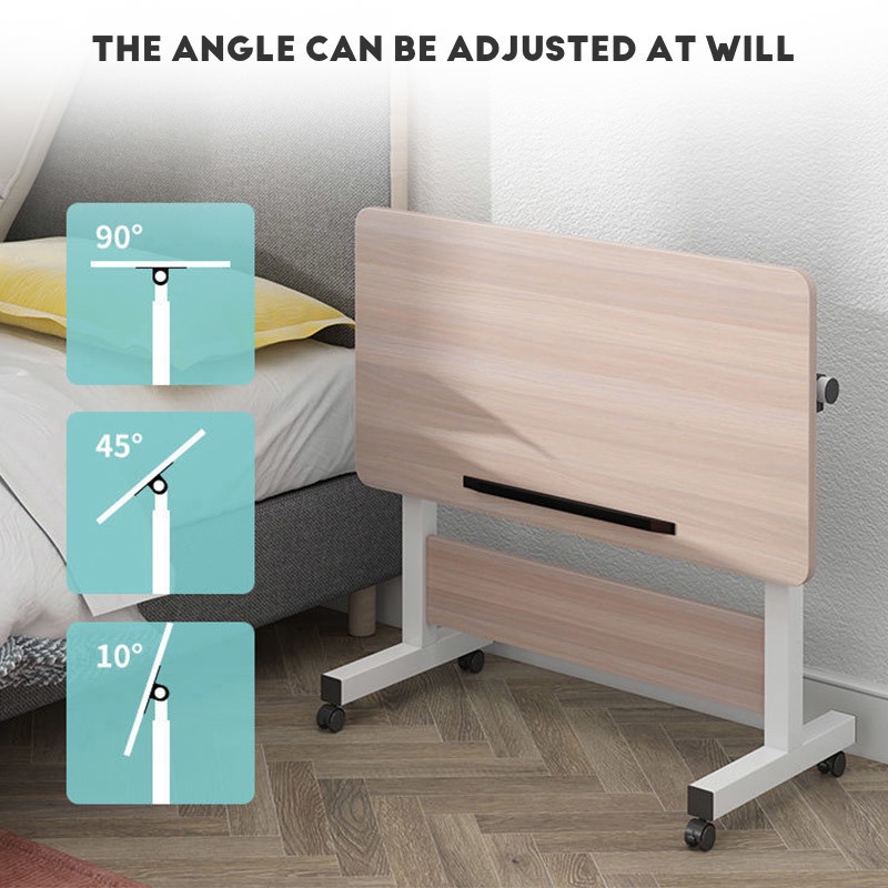 Folding Side Table Mobile Laptop Table Computer Study Desk Adjustable ...