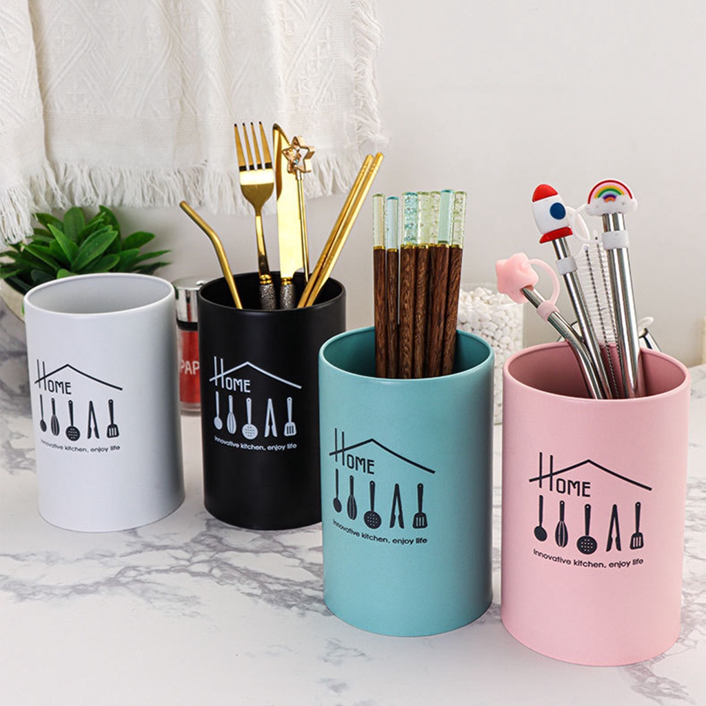 SimpleloveKitchen Utensil Container Storage Bins Kitchen Metal Buckets ...