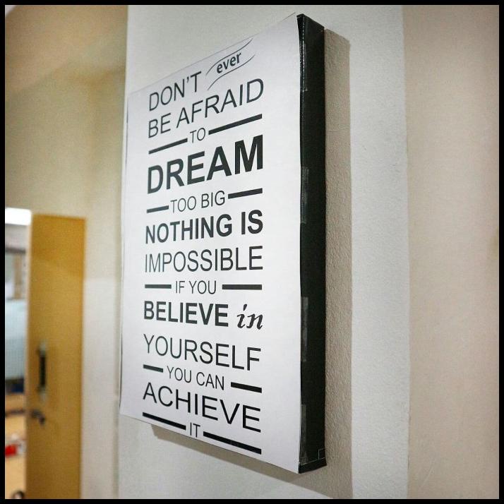 Home Decor Wooden Frame Poster Spanram Motivation Quotes Office ...