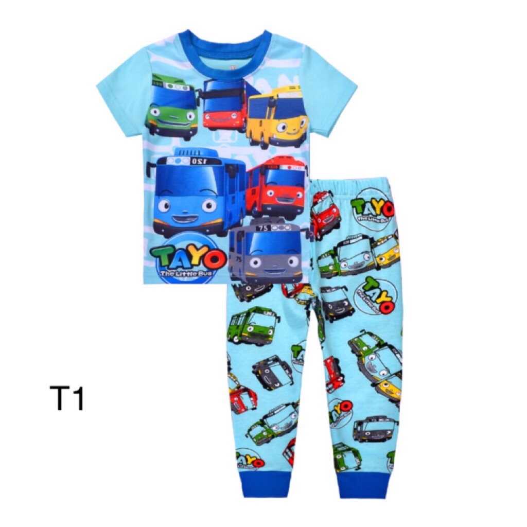 Tayo bus Pyjamas set ( 4 designs) | Shopee Singapore