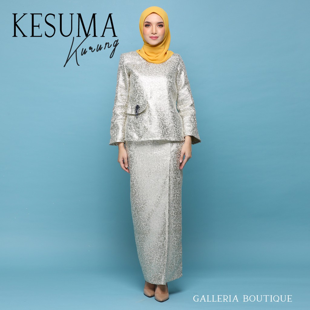 Kesuma Brocade Cream Kurung Galleria Boutique | Shopee Singapore