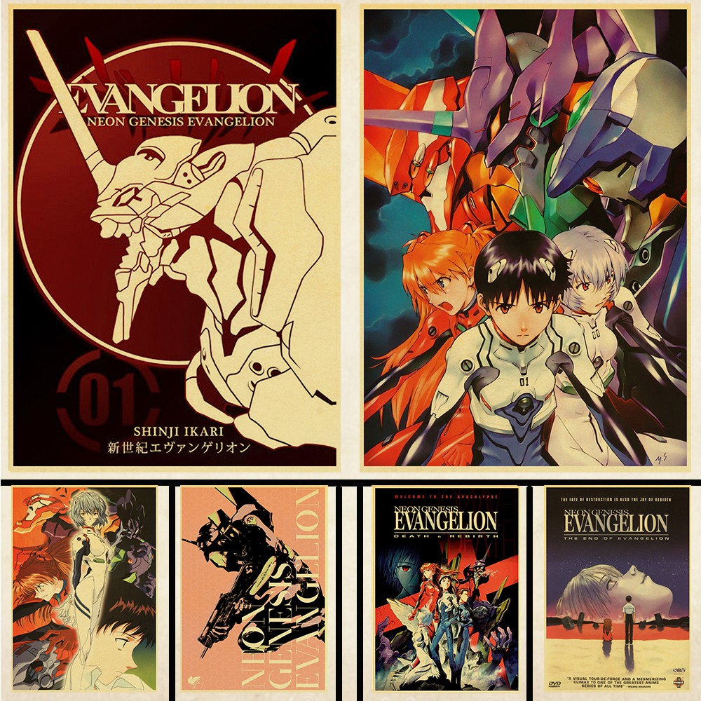 Japan anime Neon Genesis Evangelion Poster kraft wall paper High ...