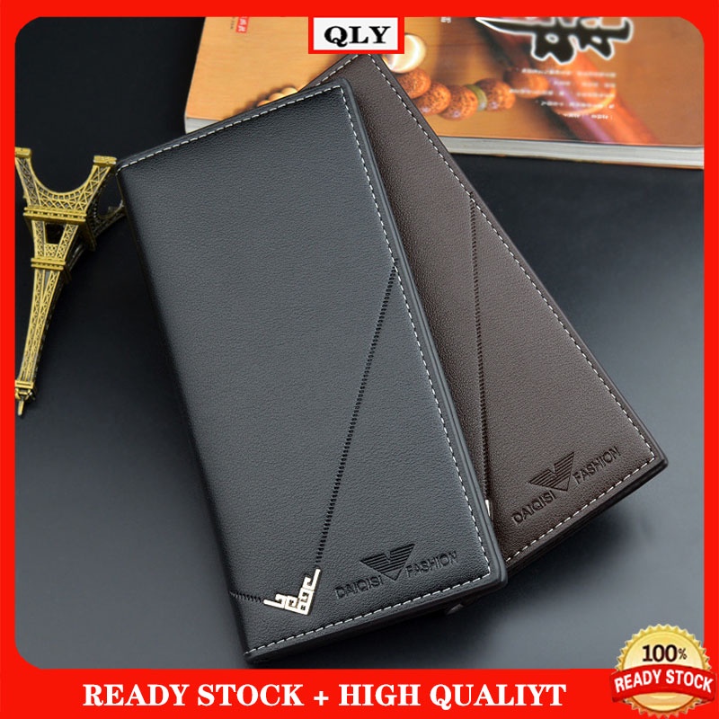 Multi-card Slots with Zipper Coin Pouch Mens Wallet Long Soft PU ...