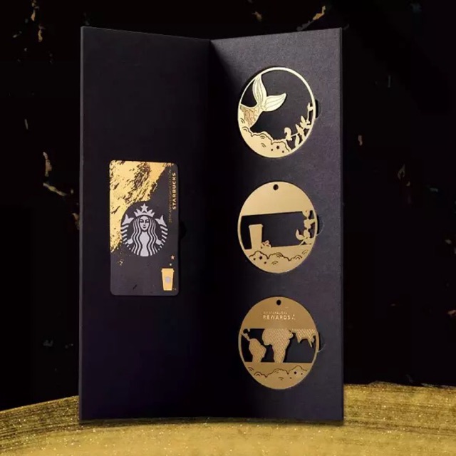 Starbucks 20th anniversary gold card with bookmarks | Shopee Singapore