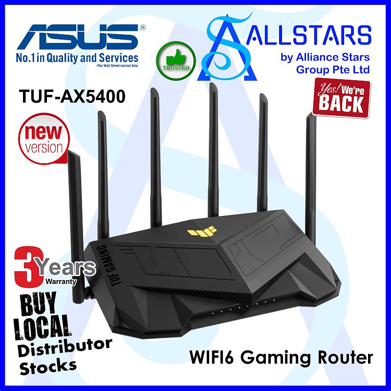 ASUS TUF Gaming AX5400 Dual Band WiFi 6 Gaming Router (TUF-AX5400 ...