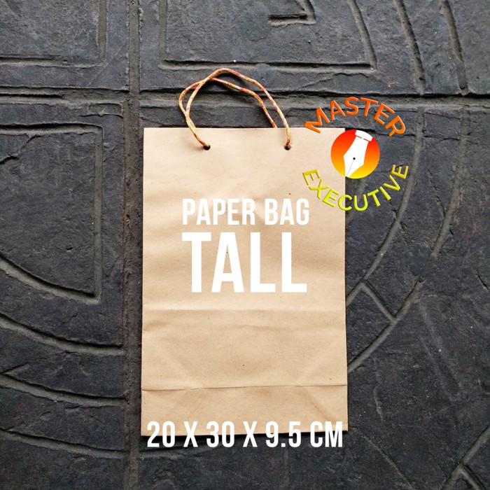 Tall Brown Plain Paper Bag - 20 x 30 x 9.5 cm - Tall Paper Bag | Shopee ...