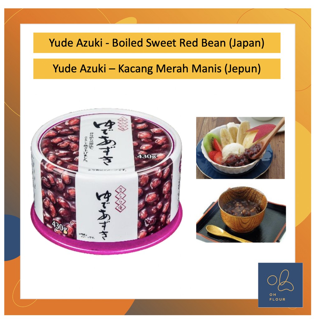 Yude Azuki - 430g Boiled Sweet Red Bean Can / Kacang Merah Manis Tin ...