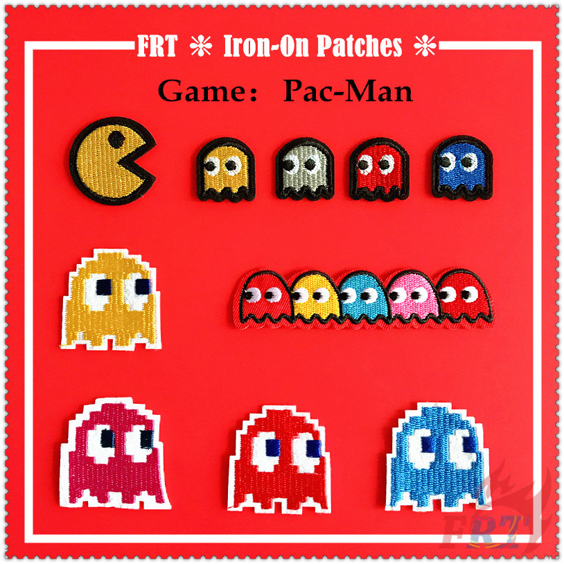 Game：Pac-Man Iron-on Patch 1Pc Diy Embroidery Patch Iron on Sew on ...