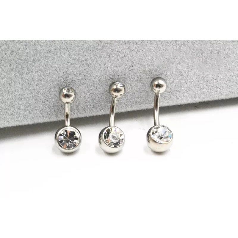Basic medical steel navel piercing without rust, short body length 6 ...