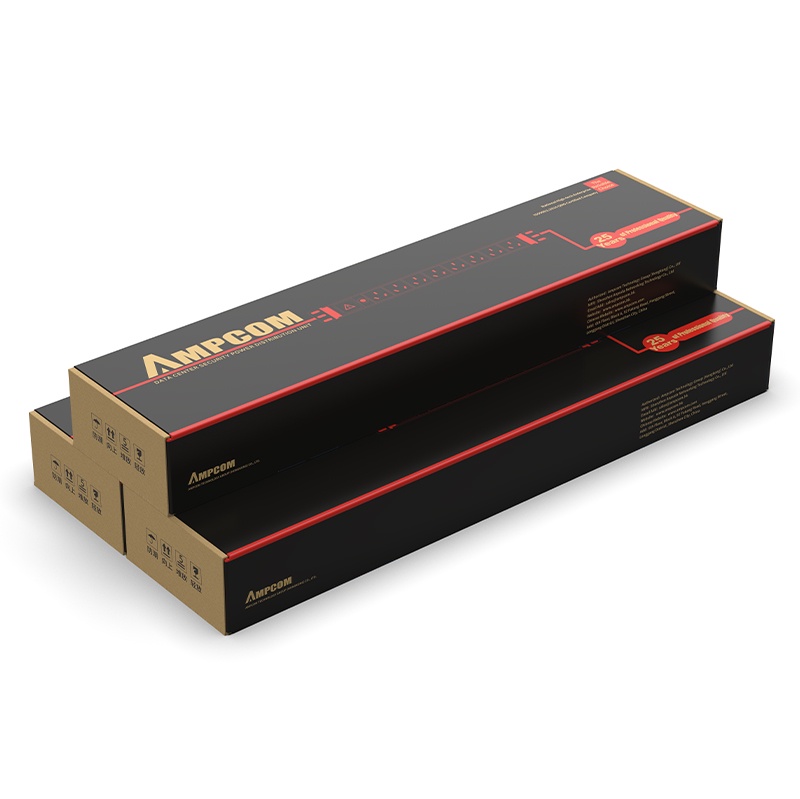 AMPCOM Universal PDU Power Strip Switcher 8 Outlets 1U 220-250V 10A/16A Copper Material with ...