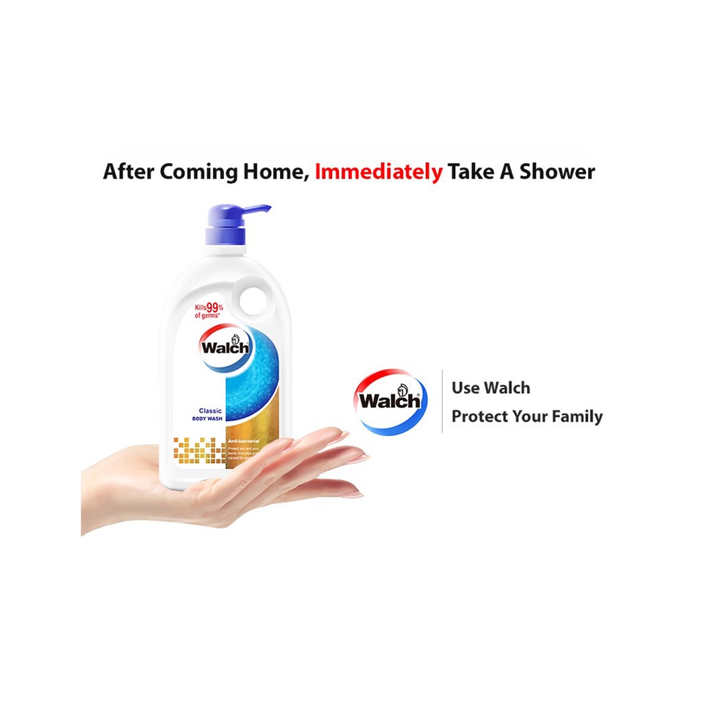 Walch Antibacterial Body Wash (1L) Classic / Moisturizing / Refresh ...