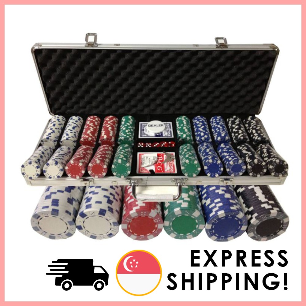[EXPRESS SHIPPING] POKER Chips Set Suitcase - Texas - Gambling - Token ...