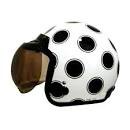 Igloo Retro Moon White Black Half Face Helmet | Shopee Singapore
