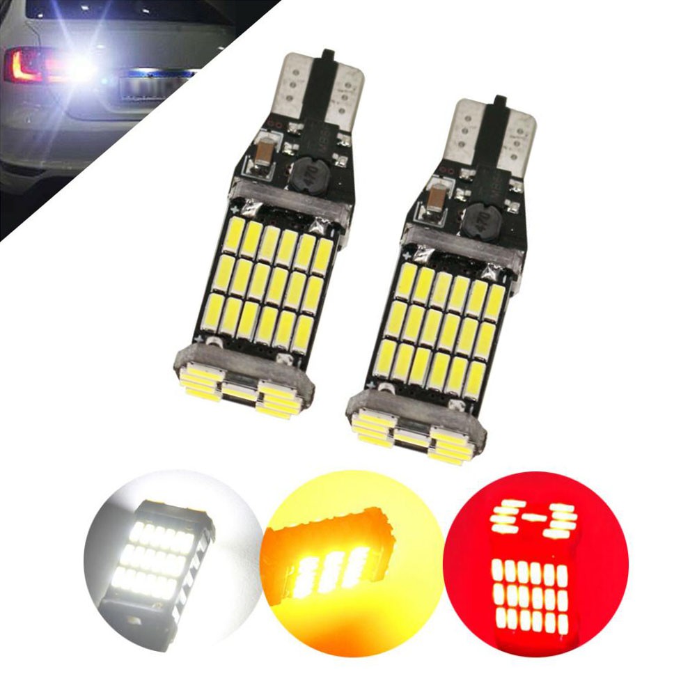 2pcs Car Accessories T15 led Canbus T10 LED W16W 920 921 912 LED 4014 ...