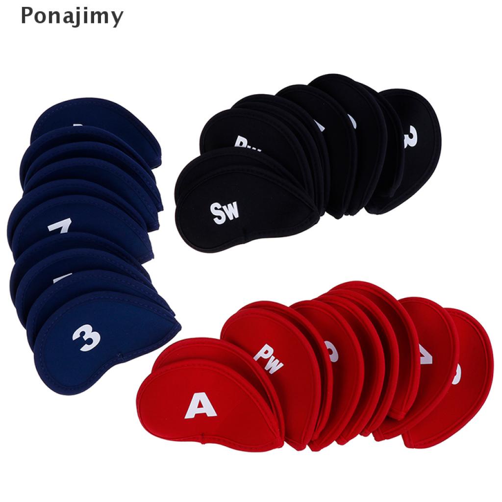 Ponajimy 10pcs Neoprene Golf Club Putter Head Cover Wedge Iron ...