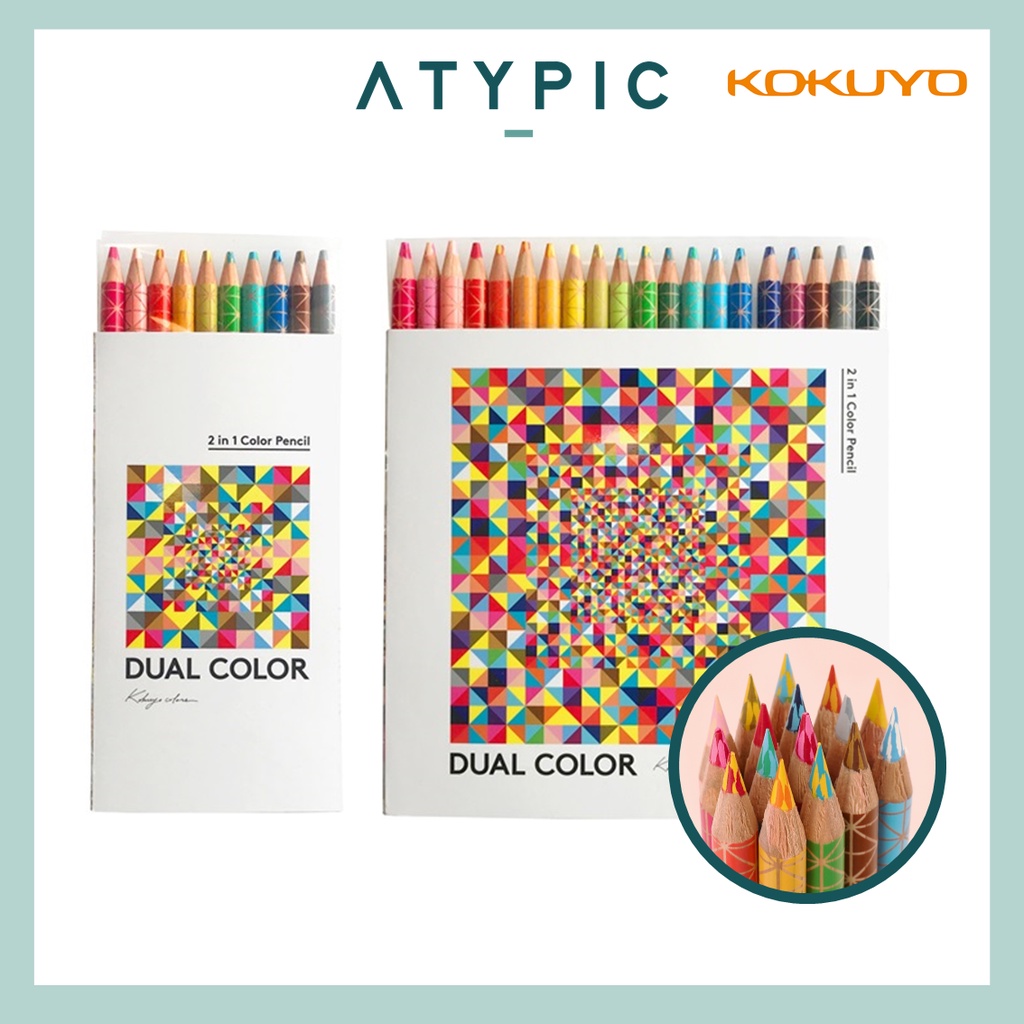 Kokuyo Dual Colour Pencils (2 Colours in 1 Pencil) | Shopee Singapore