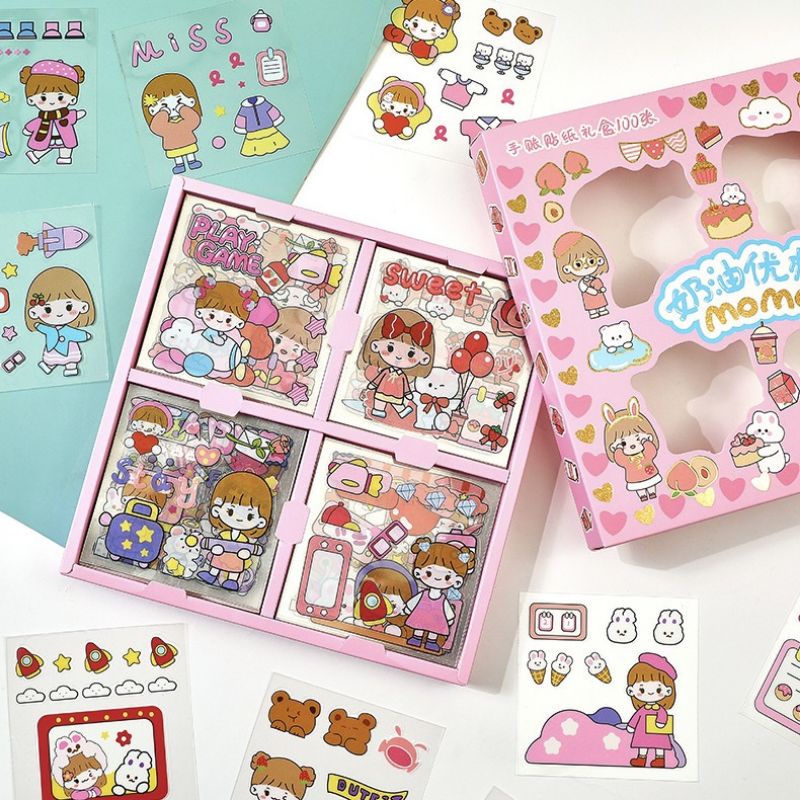 (100 Sheets/pack) Cute Stickers/Cute Unique Picture Stickers/Cute ...