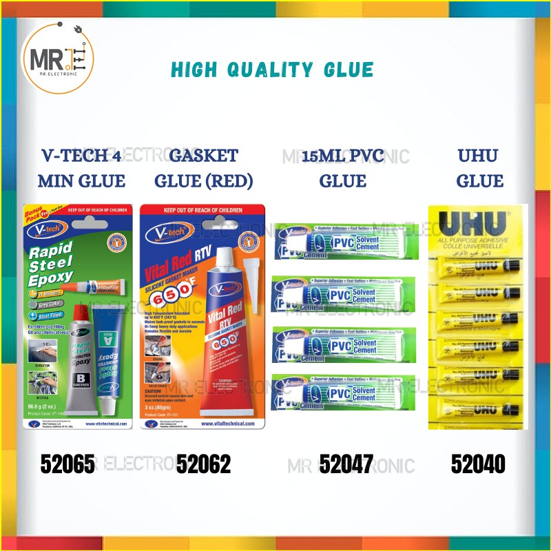 V-tech 4 Minutes Super Glue/Gasket Glue/15ml Pvc Glue/Uhu Glue ...