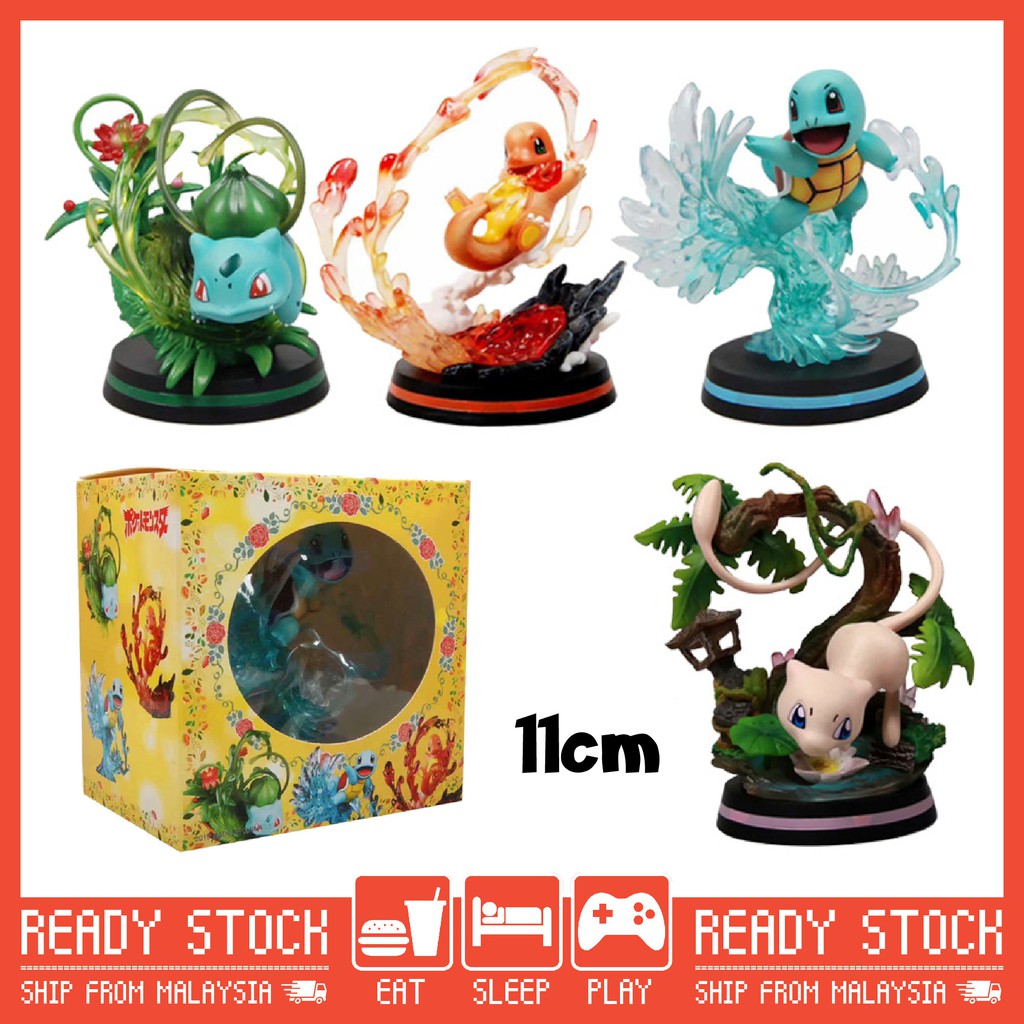 Oem 11 cm Pokemon GO Character Theme Mew Charmander Squirtle Bulbasaur ...