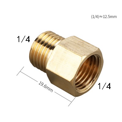 Brass Fitting 1/8" 1/4" 3/8" 1/2" Male to Female BSP Thread Pipe ...