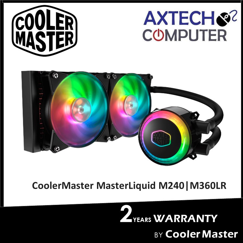 COOLER MASTER MASTERLIQUID ML240R/ML360R ARGB CPU COOLER ( 240MM / 360MM ) | Shopee Singapore