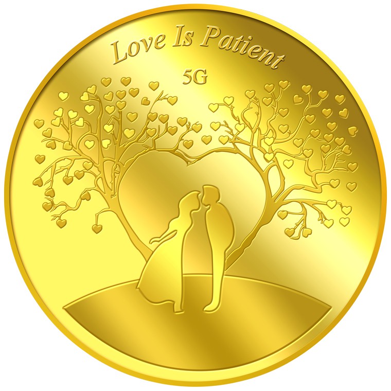 999.9 Pure Gold | 5g Love is Patient Gold Medallion | Shopee Singapore