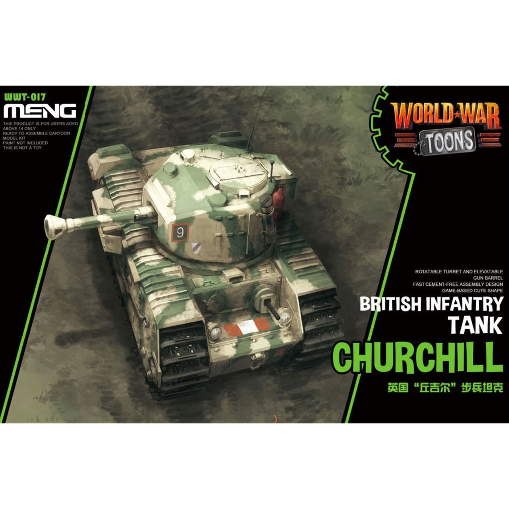 Meng Model World War Toons Infantry Tank Churchill Model Kit | Shopee ...