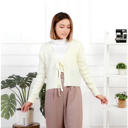 Front Strap Knit Cardigan/CROP CARDI Front Strap | Shopee Singapore