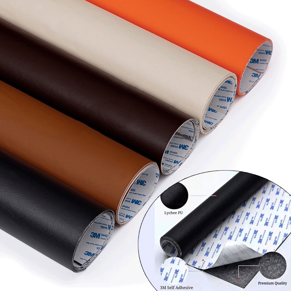 120cm*50cm New 3M Strong Self-Adhesive Multicolor Pu Leather Repair ...