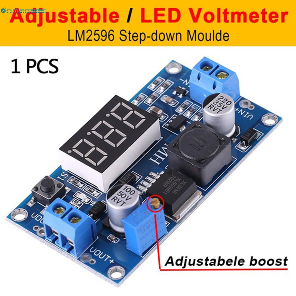 LM2596 Step-down Power LED Voltmeter Converter Module DC 4.0~40 to 1.3-37V LED LM2596 DC-DC ...