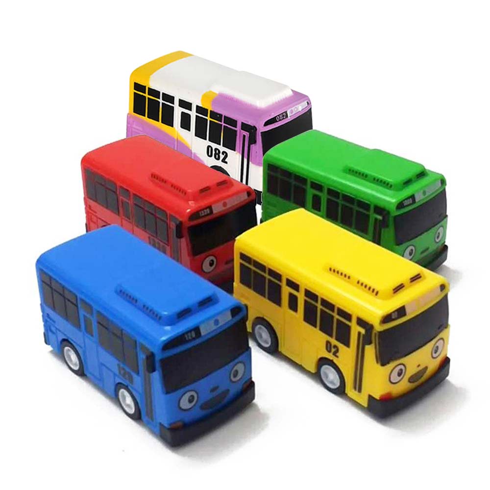 5 in 1 Tayo The Little Bus Toys Set Pull Back Car Kids Toy Bus Model ...