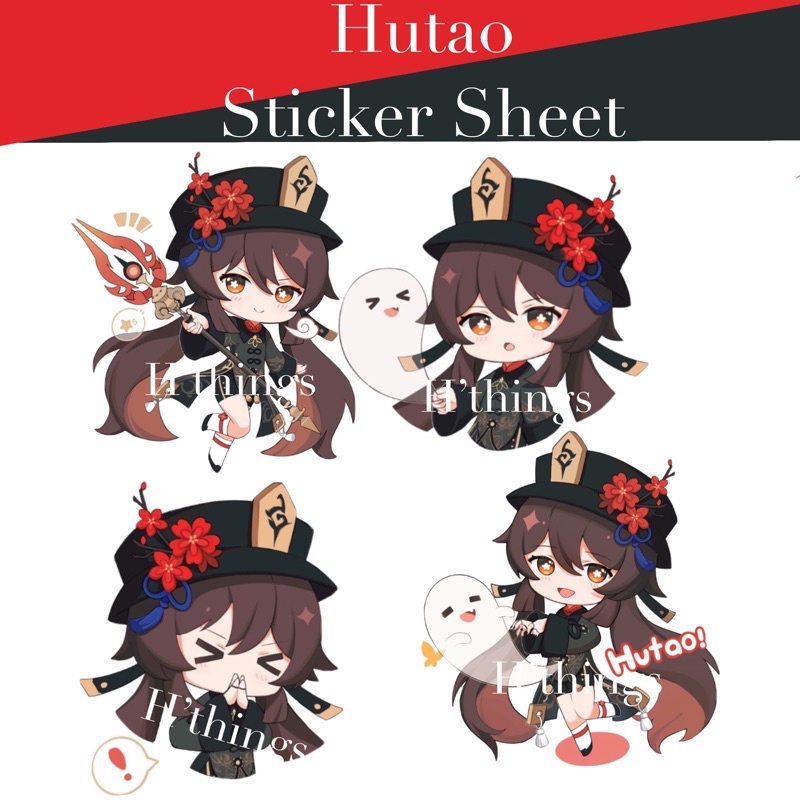 Hutao genshin impact sticker Set | Shopee Singapore