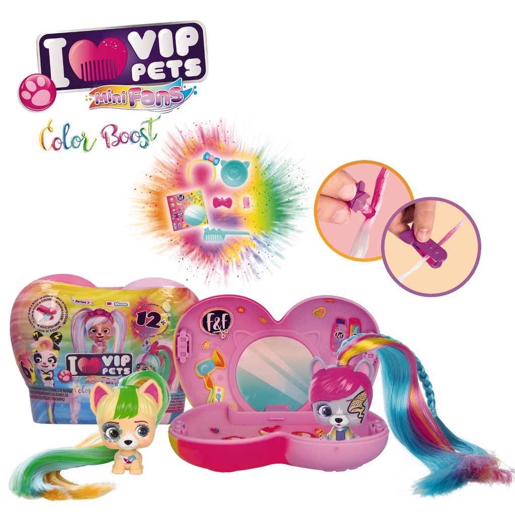 I LOVE VIP PETS Mini Fans Color Boost, Surprise Collectable Mini Dog ...