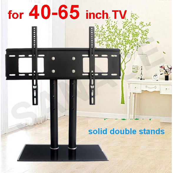 Tempered Glass Universal TV stand for 40-65 inch TV (super solid ...
