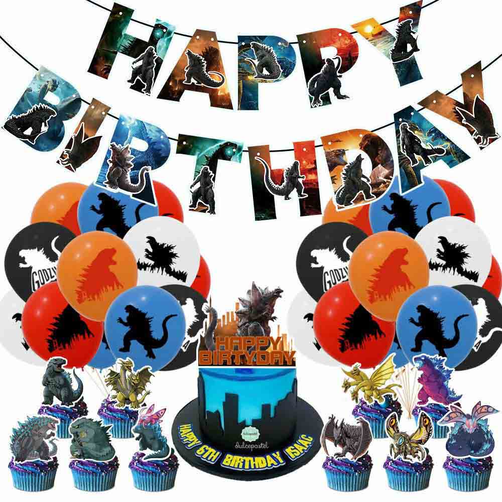 27 pieces/set of Godzilla balloon decoration birthday theme party ...