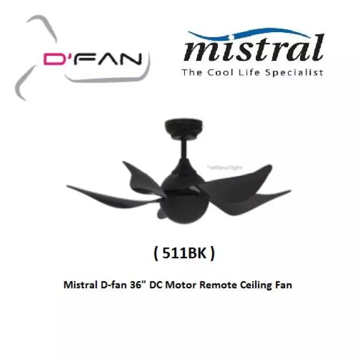 Mistral D-fan 36 DC Motor Remote Ceiling Fan | Shopee Singapore