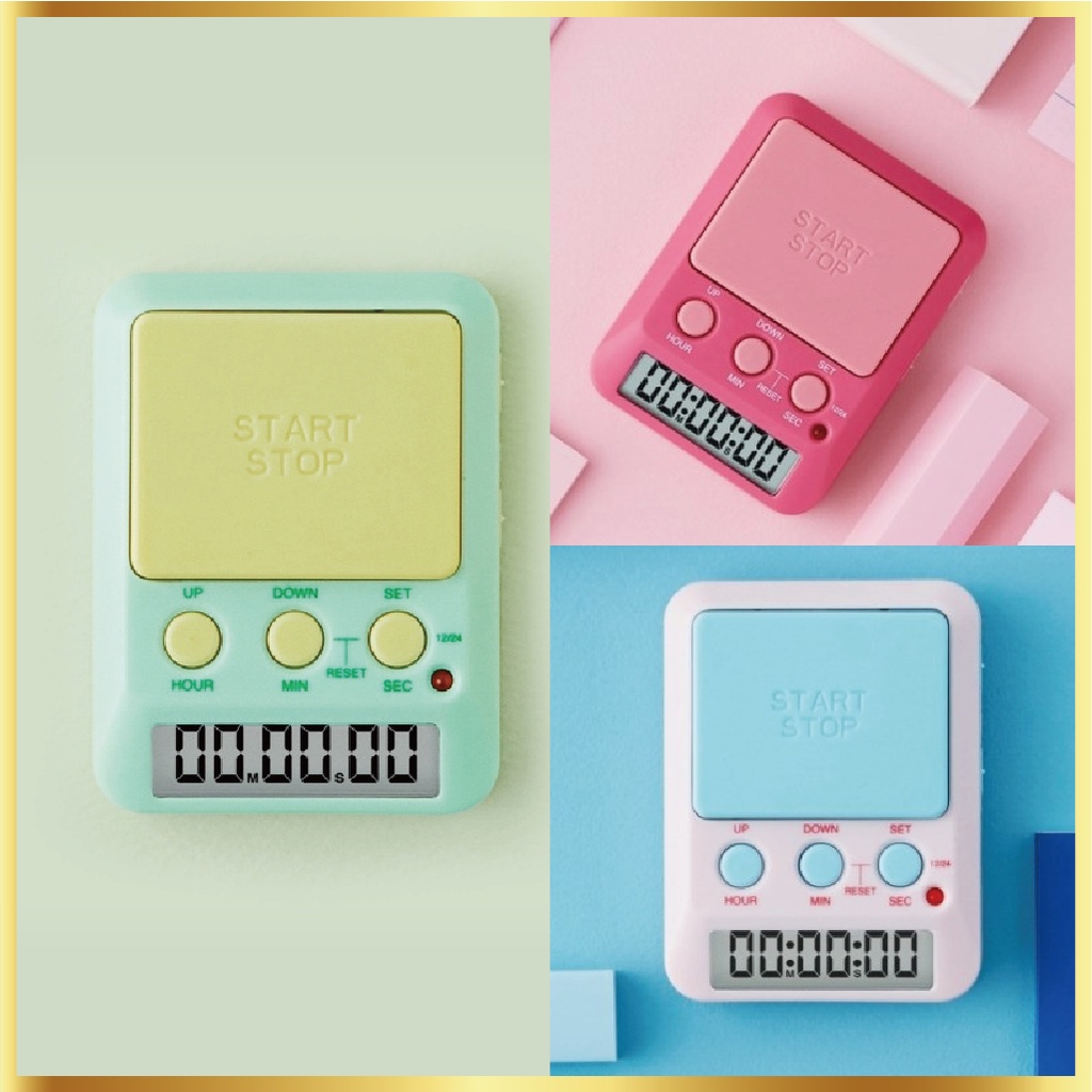 DRETEC Study Timer Stopwatch for Student Two-Tone Color Design Mini ...